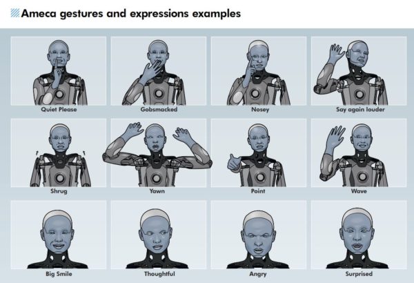 Ameca, el robot que imita tan bien las expresiones faciales que asusta ...