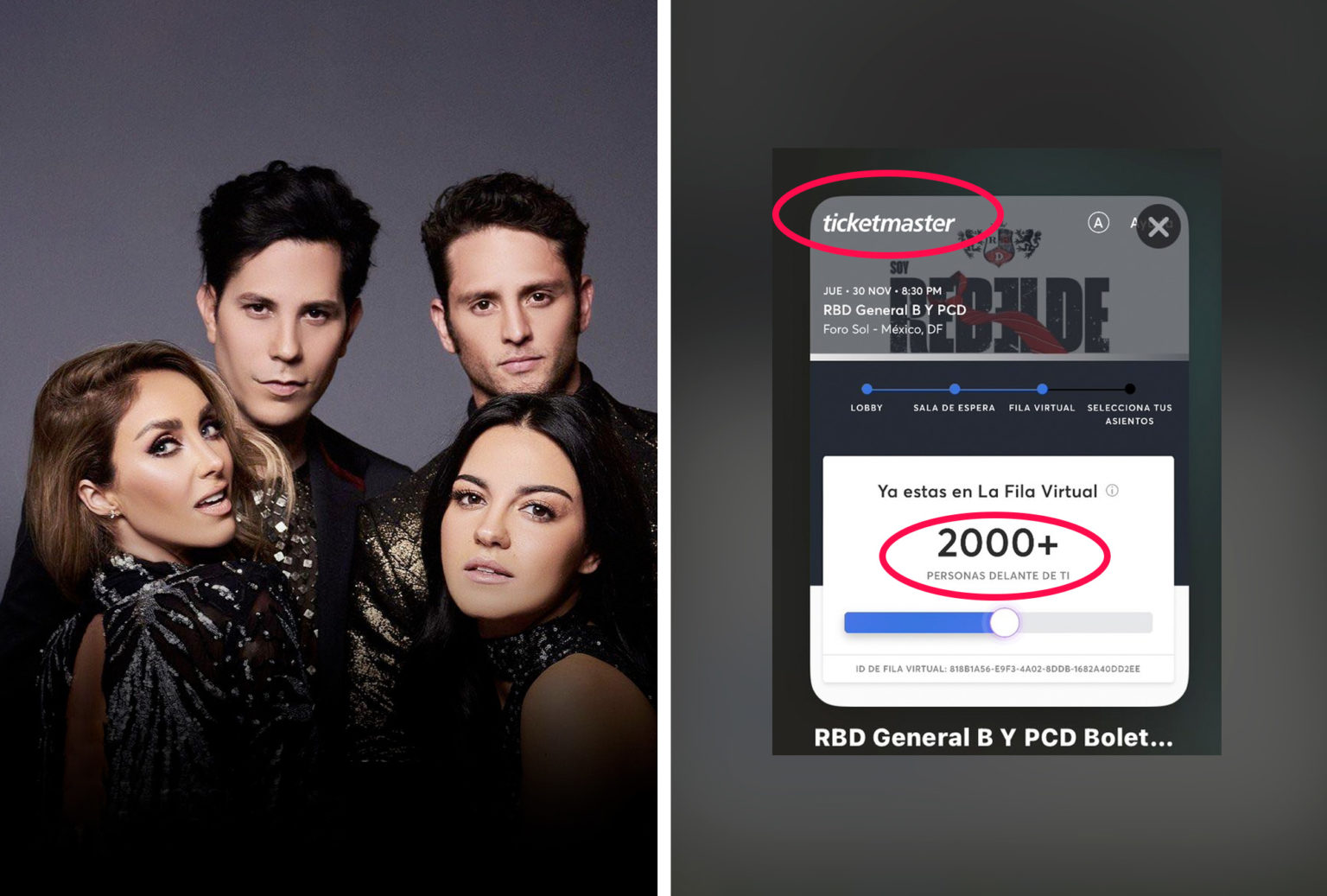 Caos en Ticketmaster y Spotify por venta de boletos para RBD: reportan ...