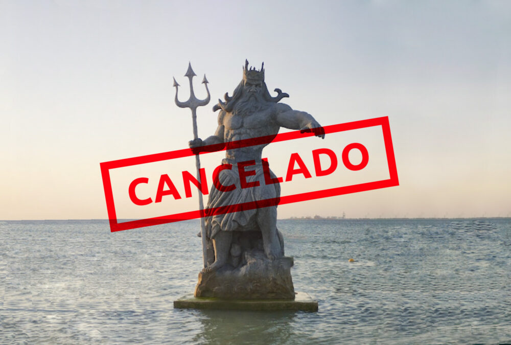 ¿Ganó Chaac? Profepa clausura la estatua de Poseídón en Progreso ...