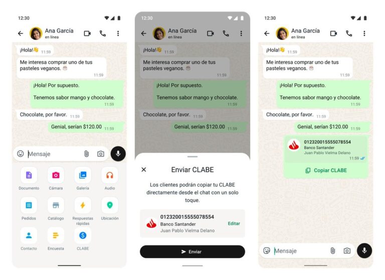 WhatsApp ya permite compartir tu CLABE: así ayudará a las PyMEs en ...